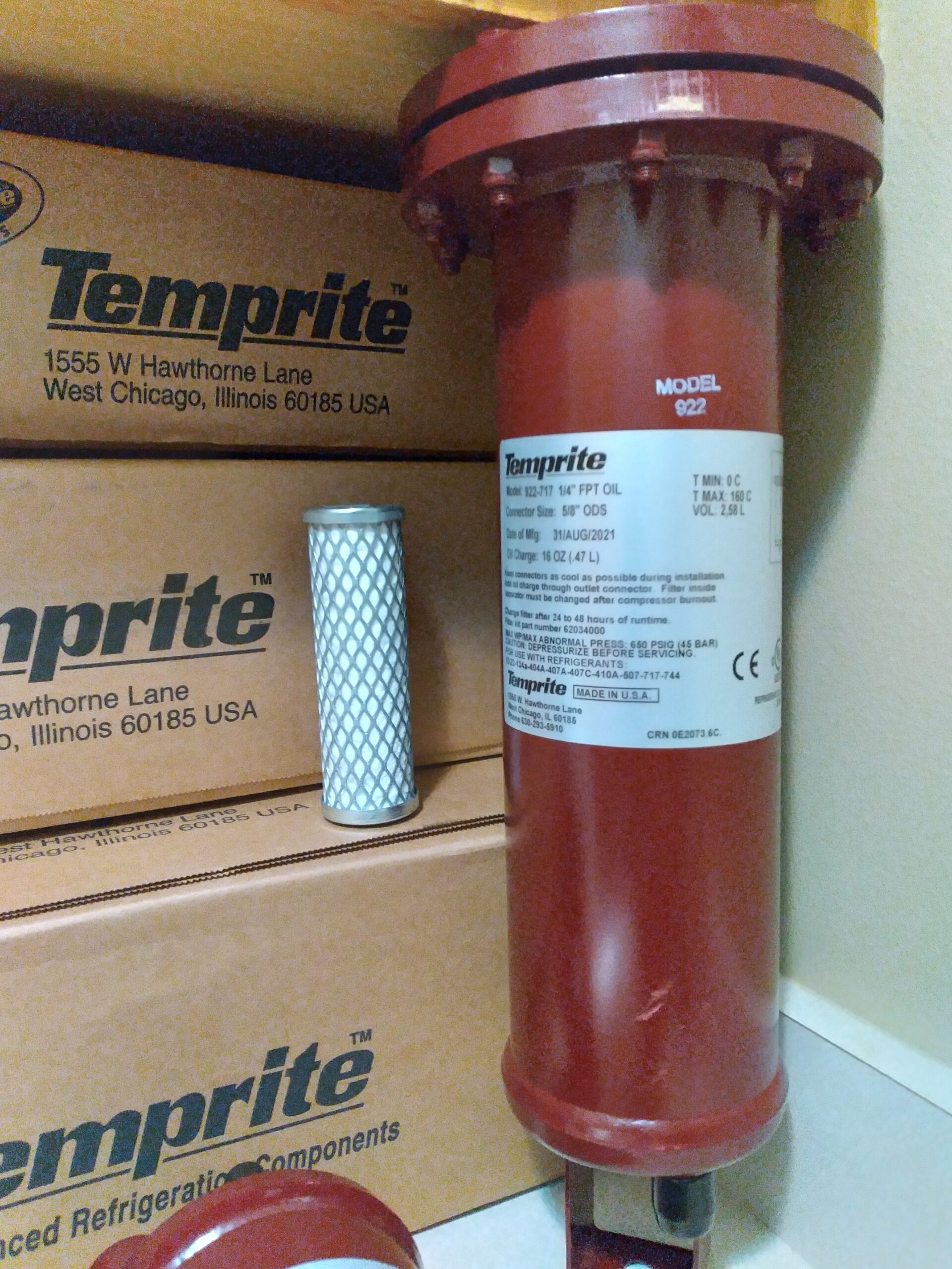 Temprite - Ammonia Refrigeration Oil Separators