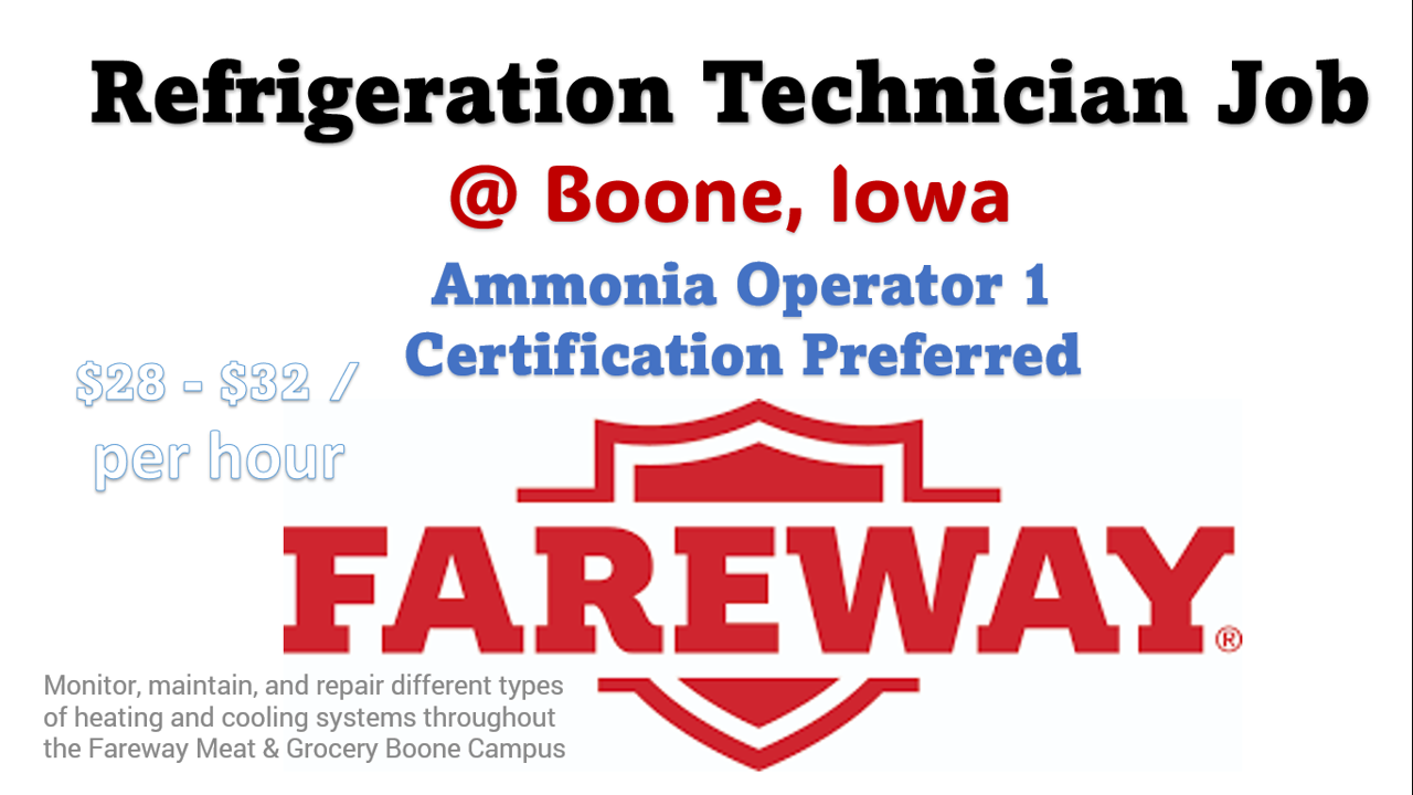Job Postings / Ammonia / NH3 / R717 → Refrigeration