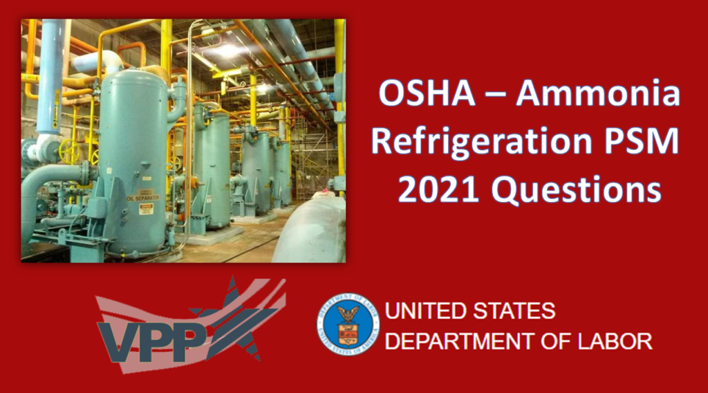 OSHA Ammonia PSM Questions - VPP for 2021